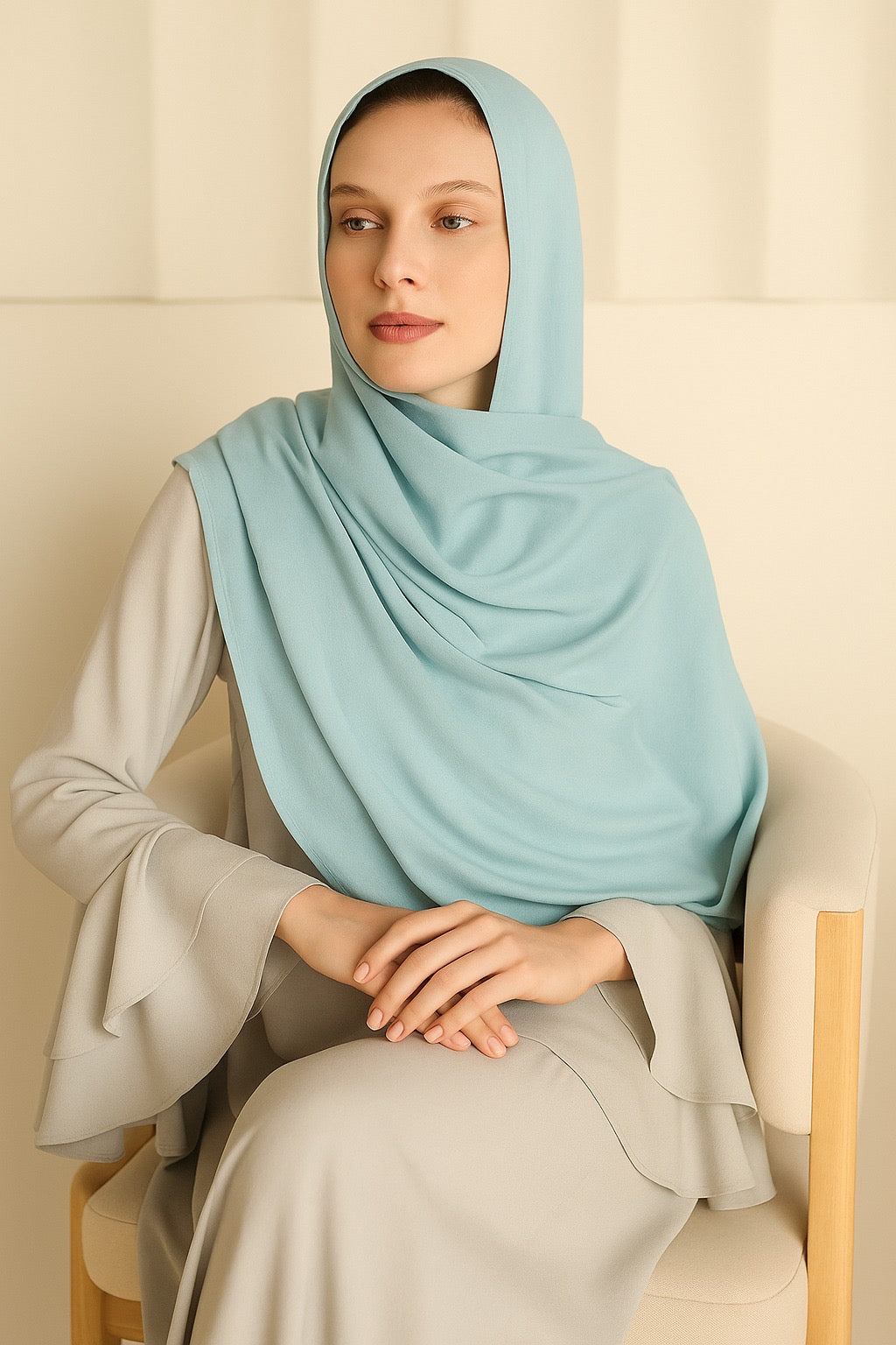 UJ™ — Mint Blue Modal Hijab – Buy Online in Pakistan & UAE – UmmeJannah